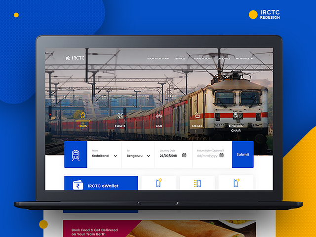 IRCTC Redesign by Arun Prasad on Dribbble