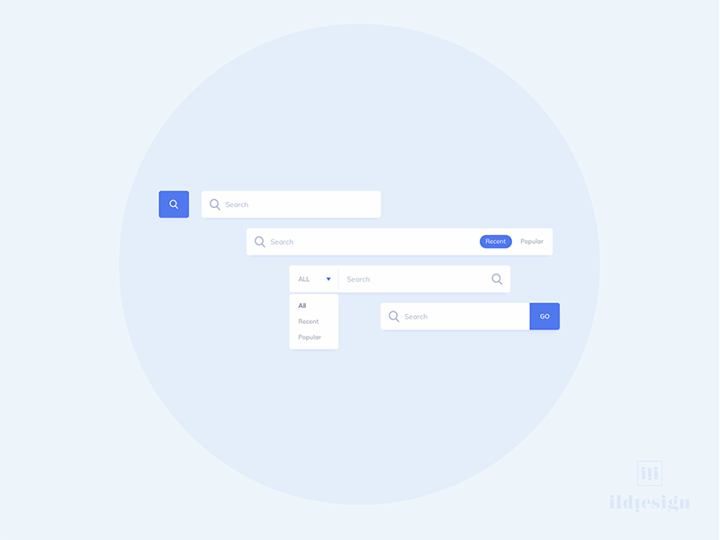Search Bars UI Design by Ildiko Gaspar on Dribbble