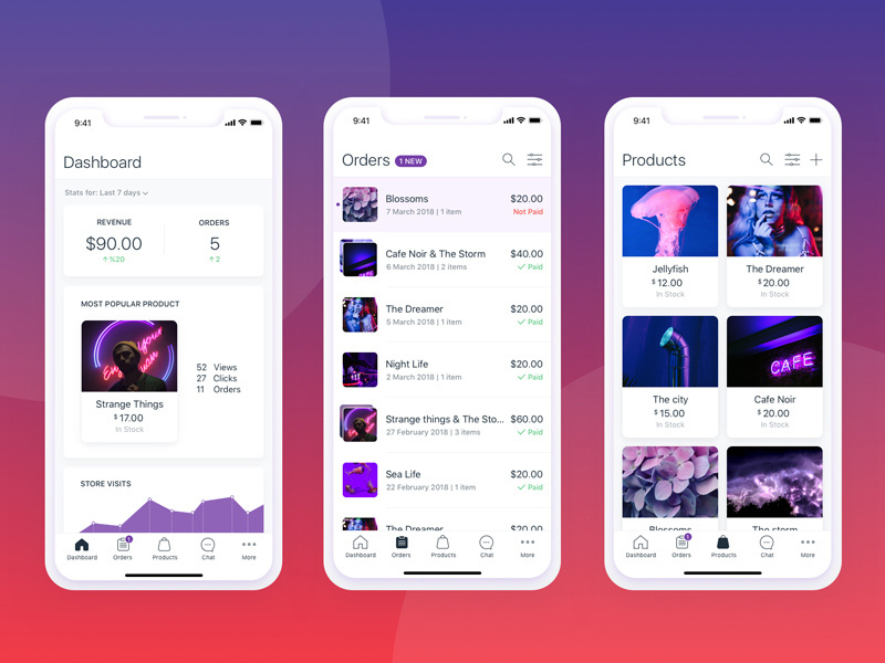 Store manager mobile app by Katrin Zotchev on Dribbble