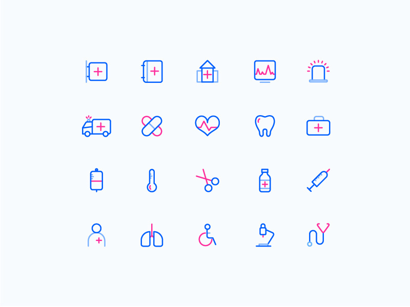 Healthy Icons by ellin_ for COOLEST on Dribbble