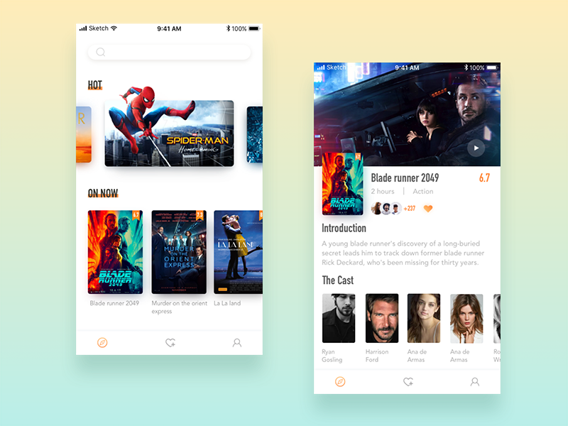 movie APP UI by Chinran. on Dribbble