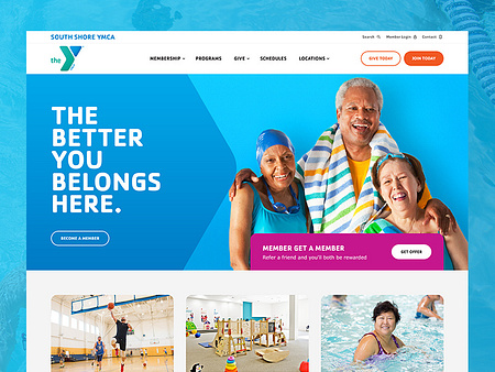 YMCA Homepage by Ana Hernandez for 829 Studios on Dribbble