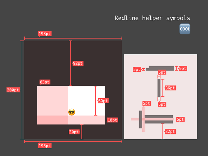 Redline Helper Symbols (sketch) by Pete Lada on Dribbble