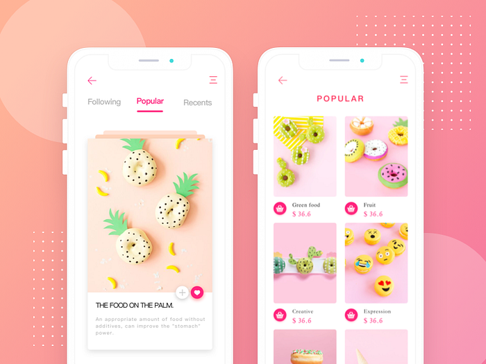 Snacks application by Aaron for NBSP on Dribbble