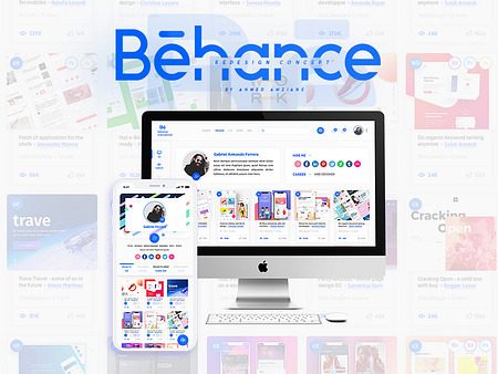 Behance Redesign Concept by Ahmed Amziane on Dribbble