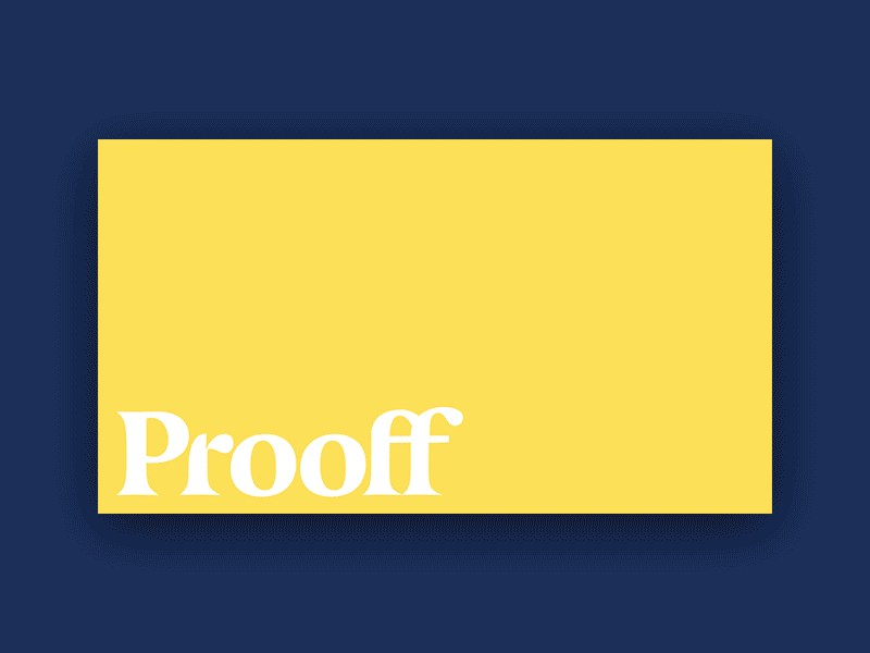 Prooff by Hans Muelders on Dribbble