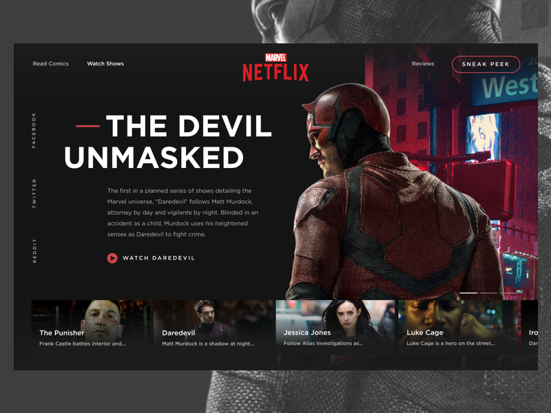 Marvel | Netflix Concept by Scott Preavy on Dribbble