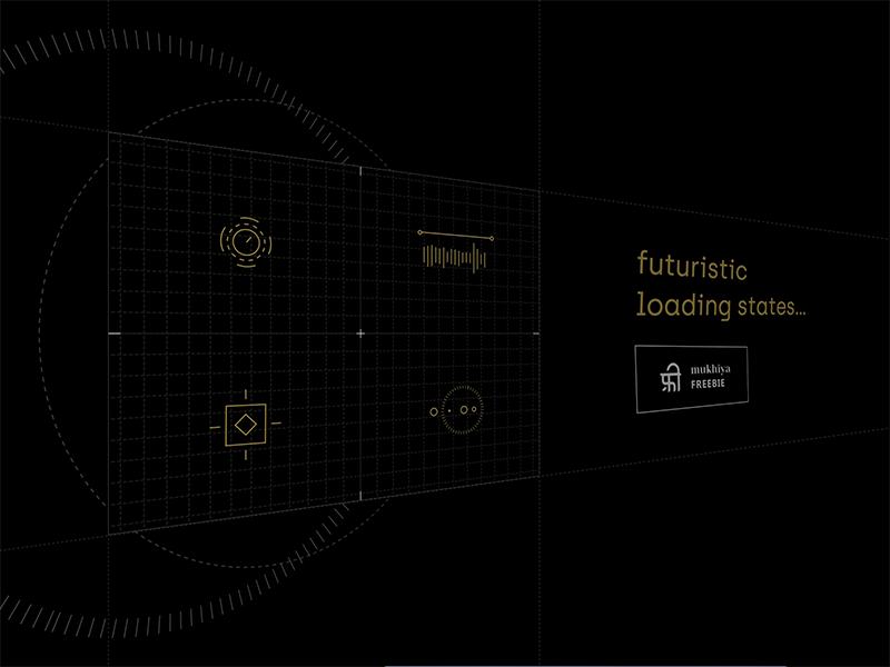 Futuristic Loading State Freebie by Rahul (known as mukhiya) on Dribbble