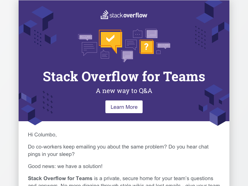 Welcome Overflow for Teams by Ted Goas for Stack Overflow on Dribbble
