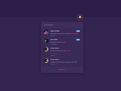 Notifications UI designs, themes, templates and downloadable graphic ...