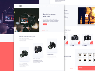 Camera Company Landing Page by Abu Naser Ramim on Dribbble
