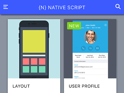 NativeScript Quick Start Framework by Svetlin Nikolaev on Dribbble