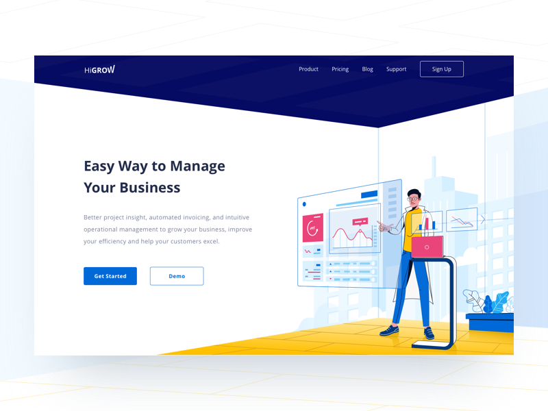 Header Illustration for Business Management by hamam zai for ...