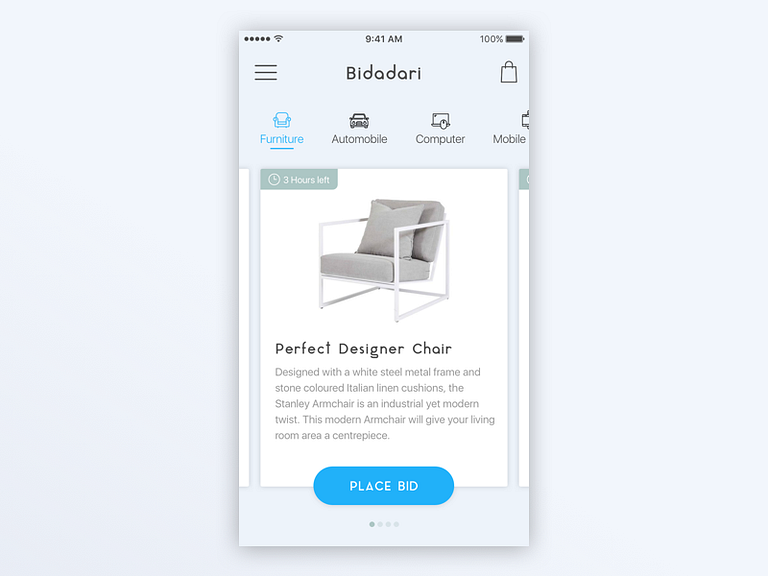 Bidding App UI Design by Barbara on Dribbble
