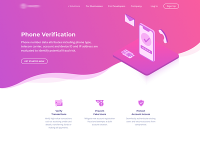 Phone verification page by Ivan Arabadzhy on Dribbble