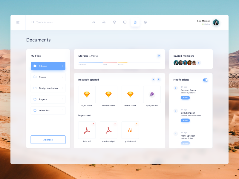 Documents Page by Filip Legierski for Riotters on Dribbble