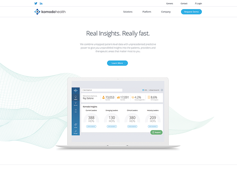Komodo Health Homepage Design by Rachid Coutney on Dribbble