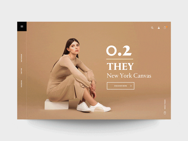 Daily UI "Fashion Slider" by Giulio Cuscito on Dribbble