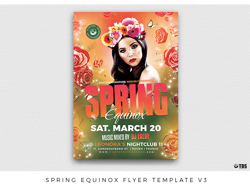 Spring Equinox Flyer Template V3 by Lionel Laboureur for Thats Design ...