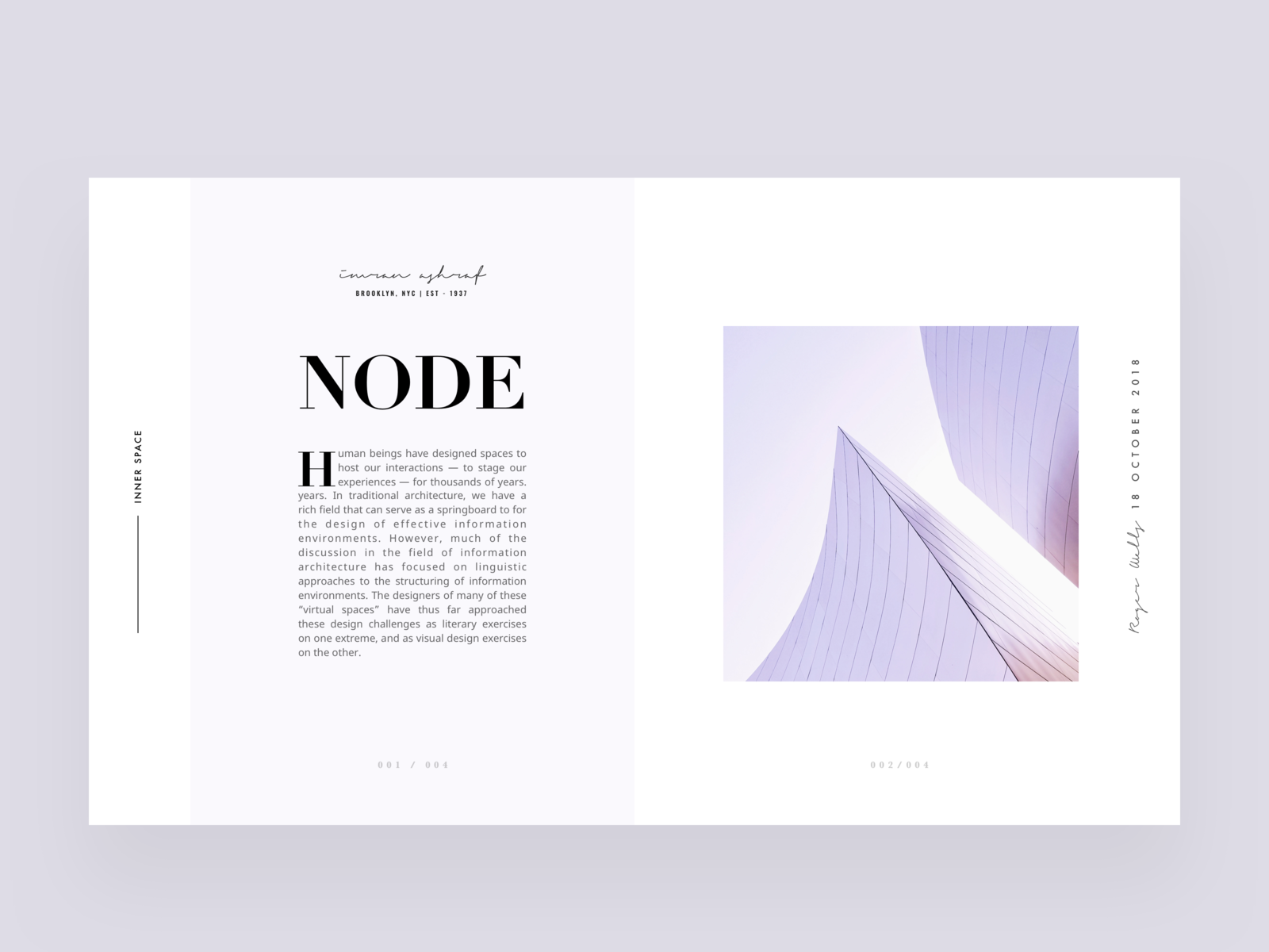Architecture article layout by Imran Ashraf on Dribbble