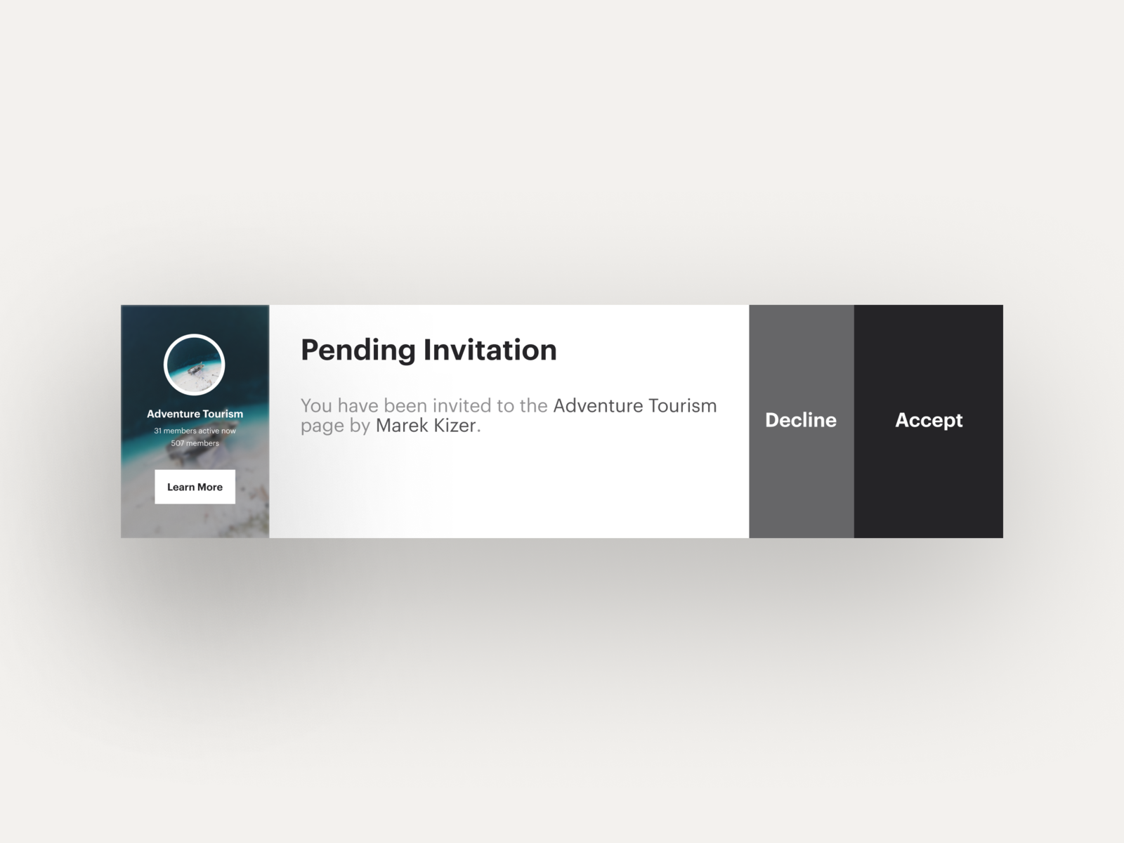 Pending Invitation Daily Ui by John the Baptist on Dribbble