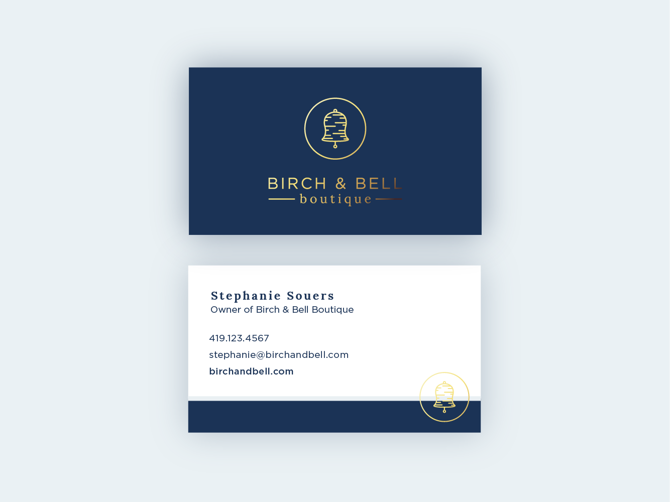 Birch & Bell Boutique Business Cards by Vesst on Dribbble