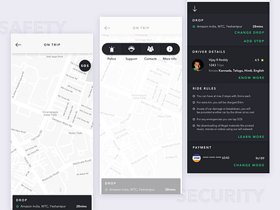 Cab Ride - Safety & Security Feature (Concept) by Dipayan Saha on Dribbble
