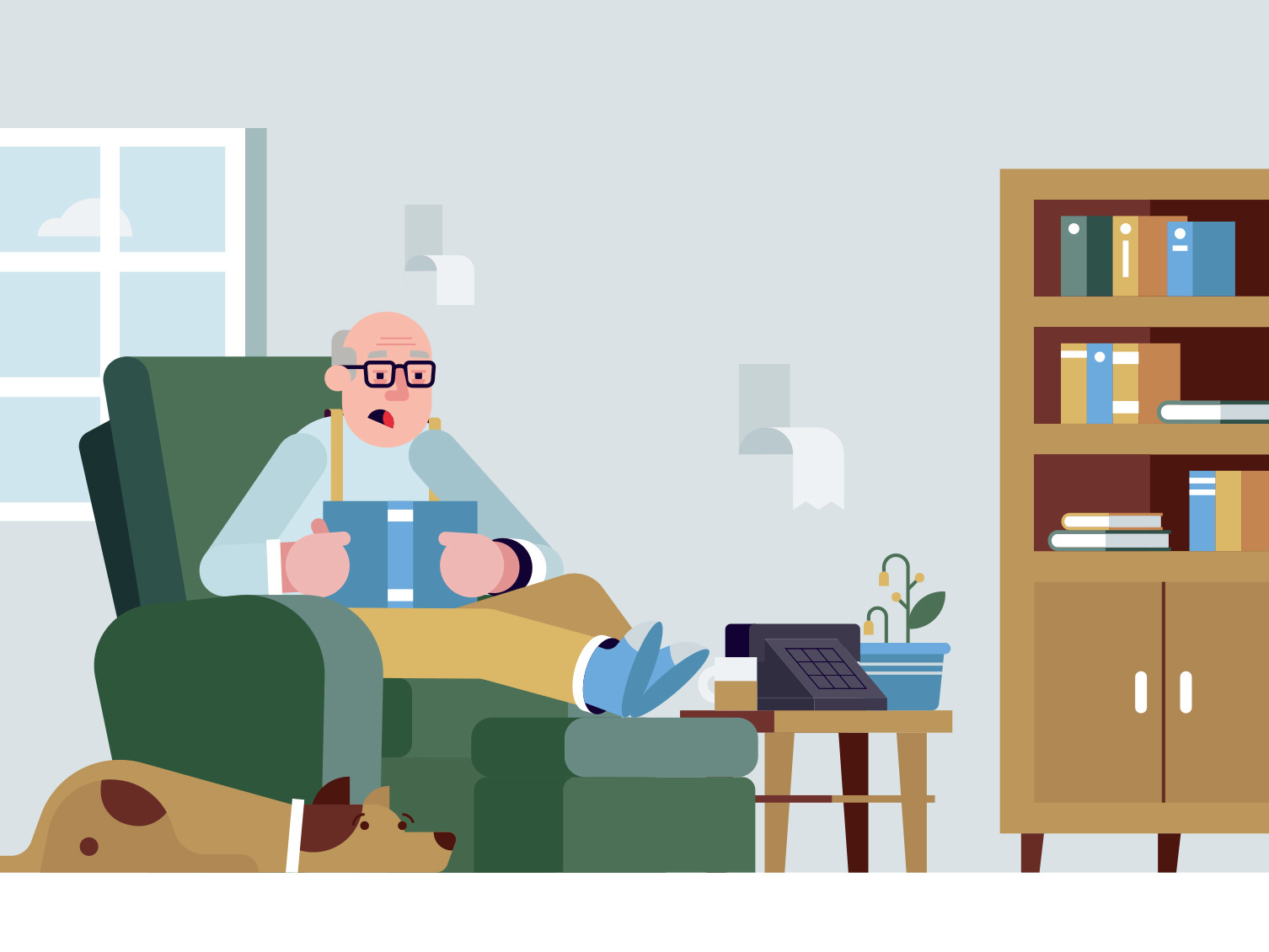 Jake Reading Illustration by Aditya Golechha on Dribbble