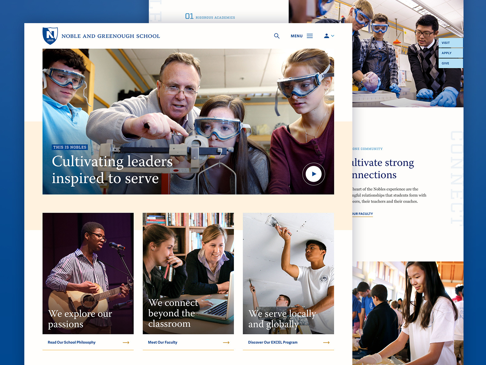 Nobles Website Design by Allison Lenz for 829 Studios on Dribbble