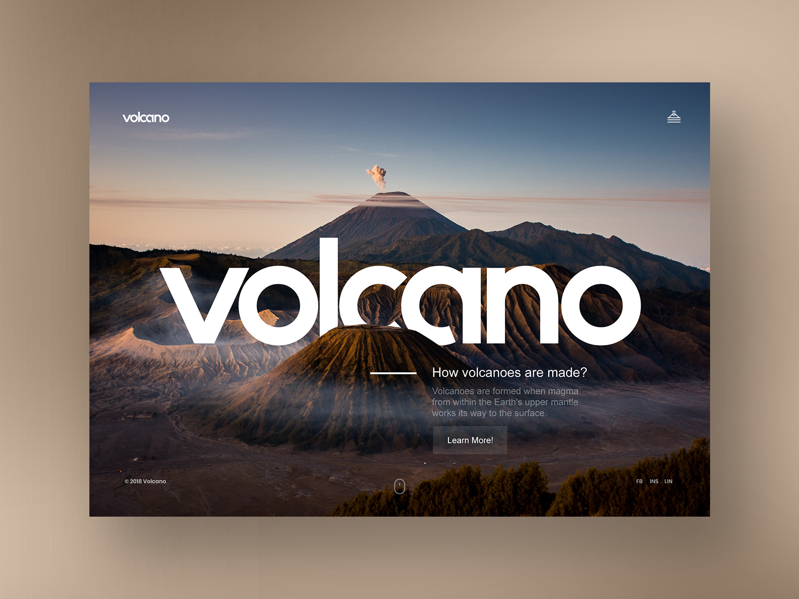 Volcano Information Website Design by Luke Peake for TIB Digital on ...