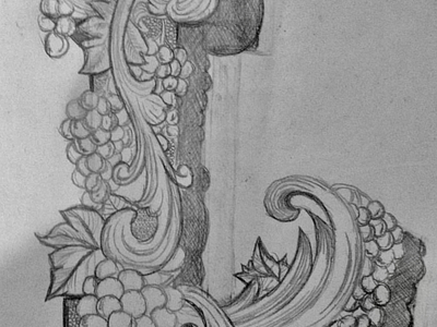 Hand lettering L by Bland+Aid on Dribbble