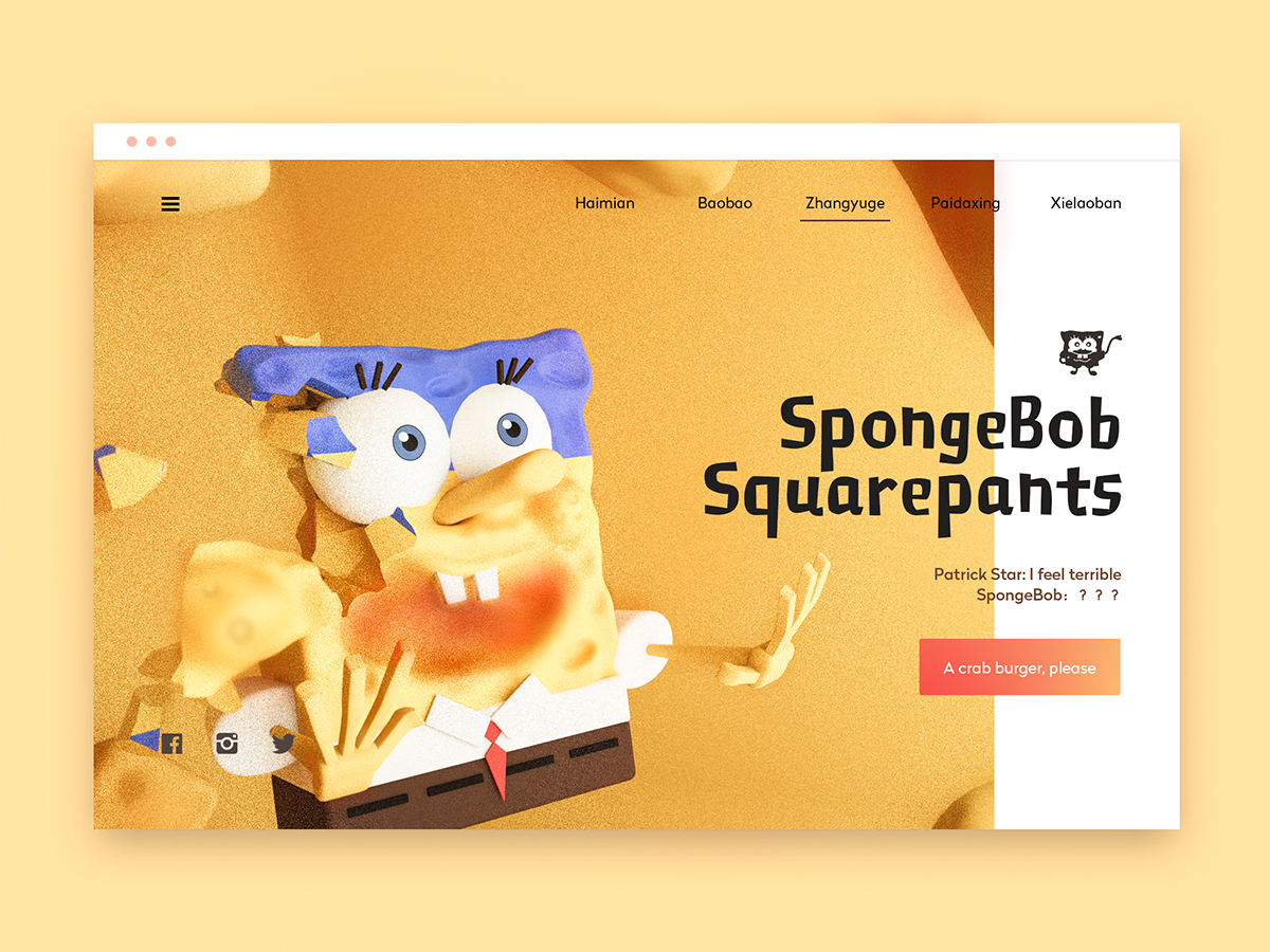 SpongeBob Squarepants：？？？ by Moze for BestDream on Dribbble