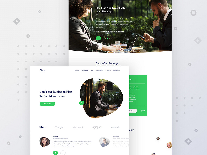Bizz - Landing page design for business solution by Rohan Rahian on ...