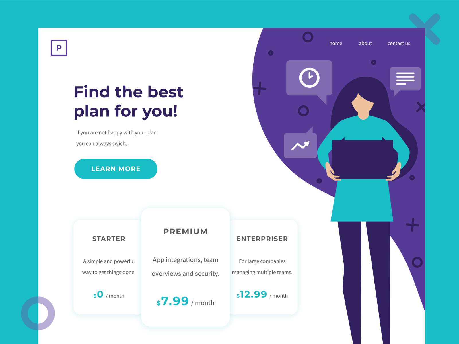 Daily UI #030 - Pricing by Tamara on Dribbble