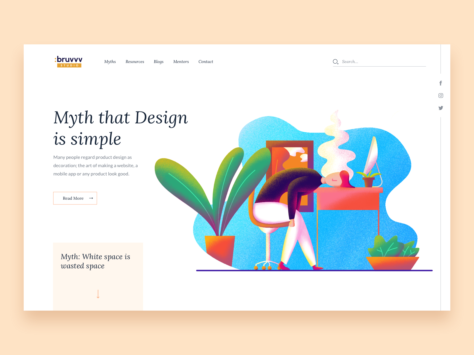 Design Myth || Illustration by Ayush Jangra for Bruvvv on Dribbble
