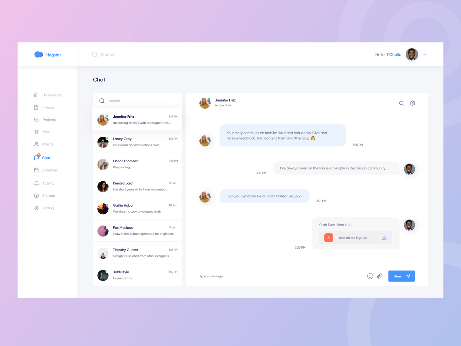 Chat User Interface (Freebie) by FleexStudio | Web Design Agency on ...