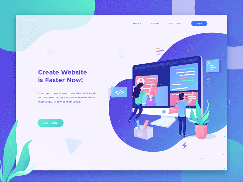Create Webiste Header Exploration by Herdetya Priambodo for Plainthing ...