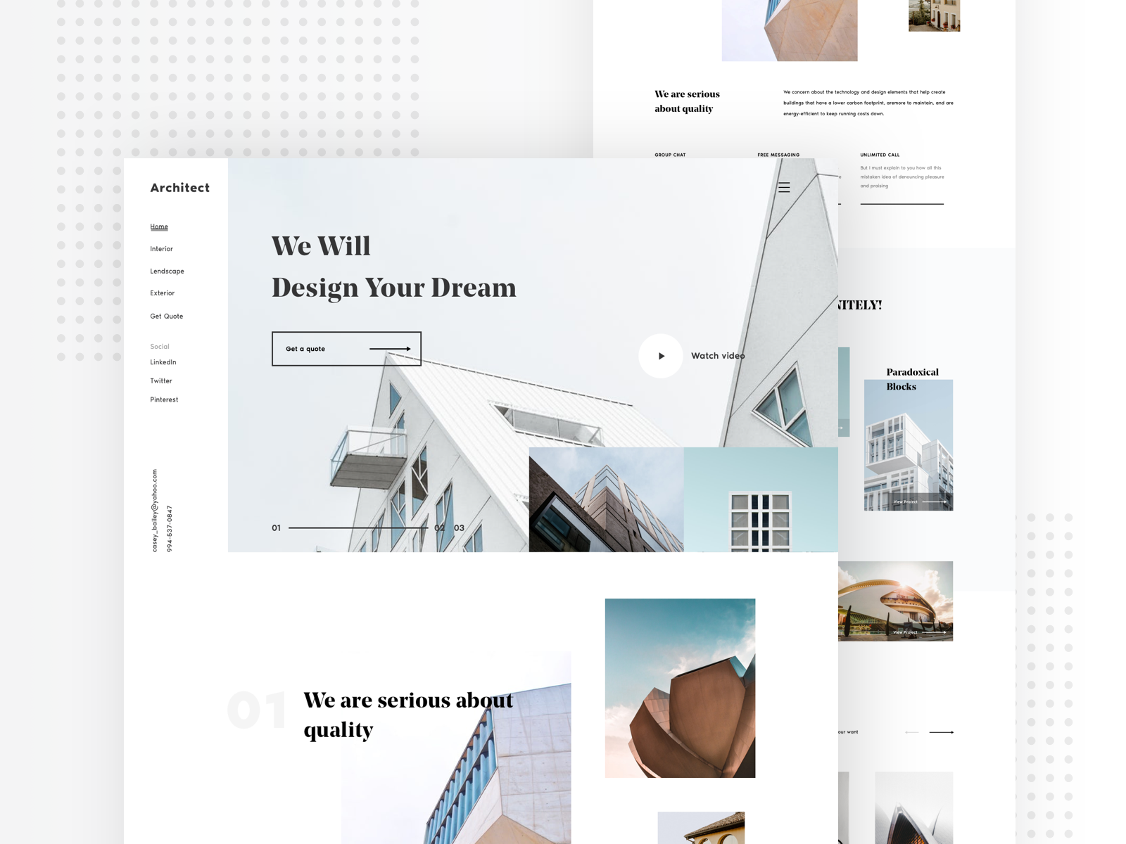 Architect agency landing page by Saiful Islam Suzon on Dribbble