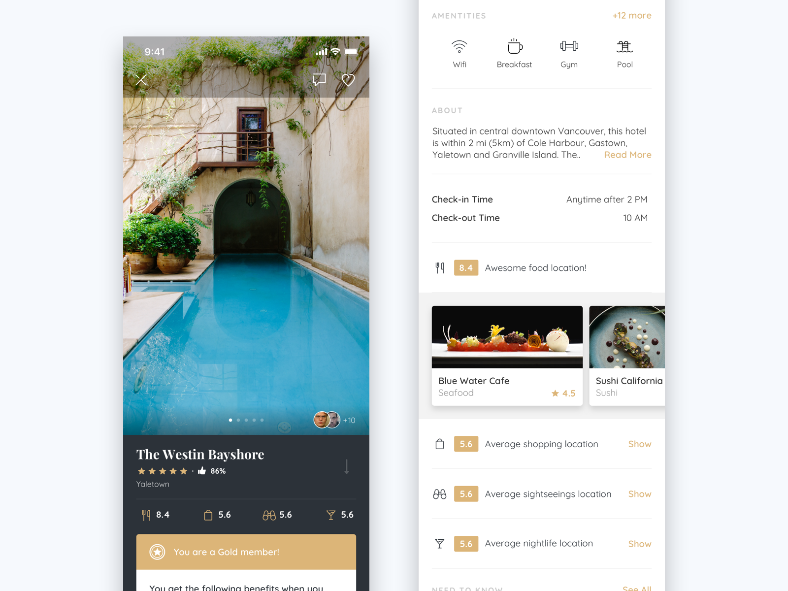 Travel App: Hotel Details Screen by Brian Moon 🌙 on Dribbble