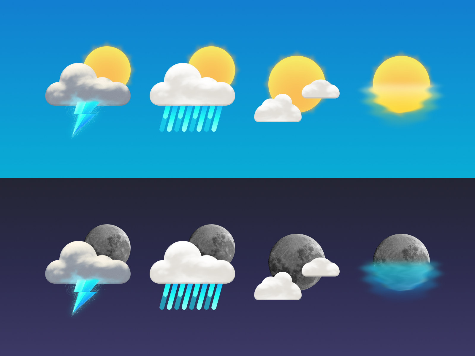 Weather icons by Marc Edwards Bjango on Dribbble