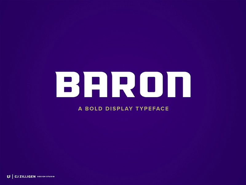 Baron Typeface by Zilligen Design Studio on Dribbble