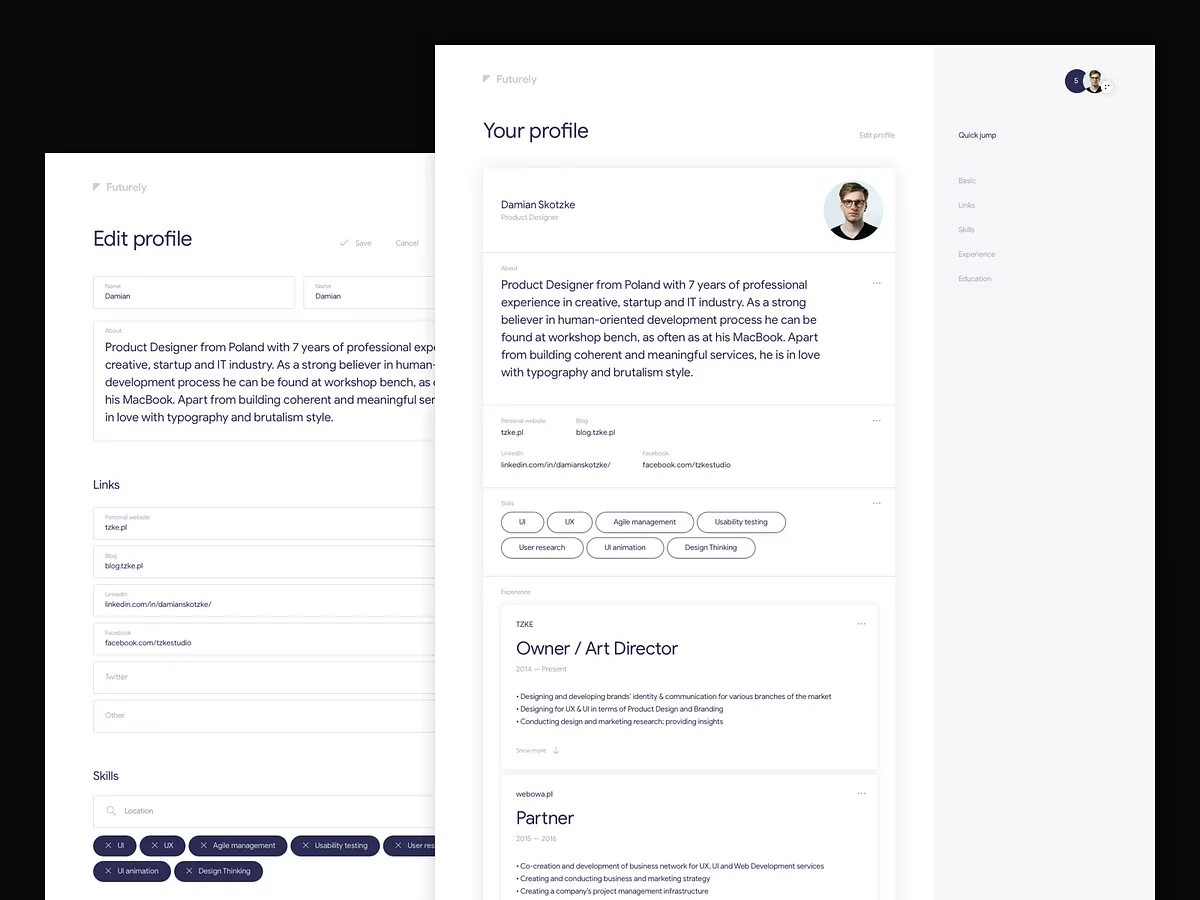 Browse thousands of Simple Profile images for design inspiration | Dribbble
