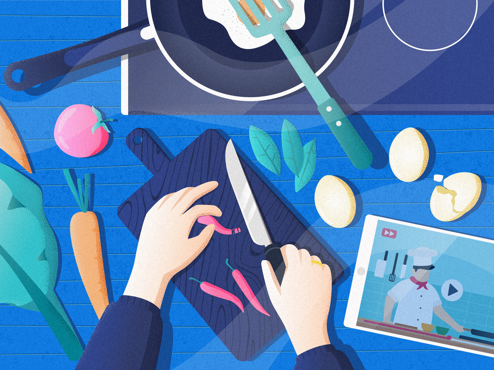 Cooking Illustration by Orely on Dribbble