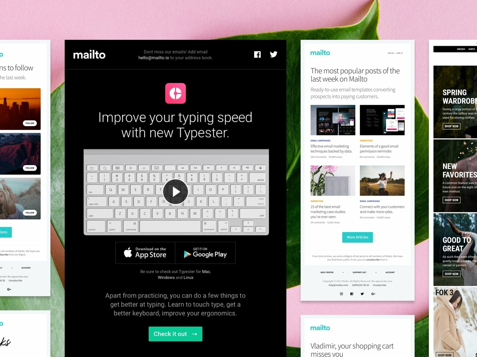 Mailto: HTML Email Templates by Vladimir Kudinov on Dribbble