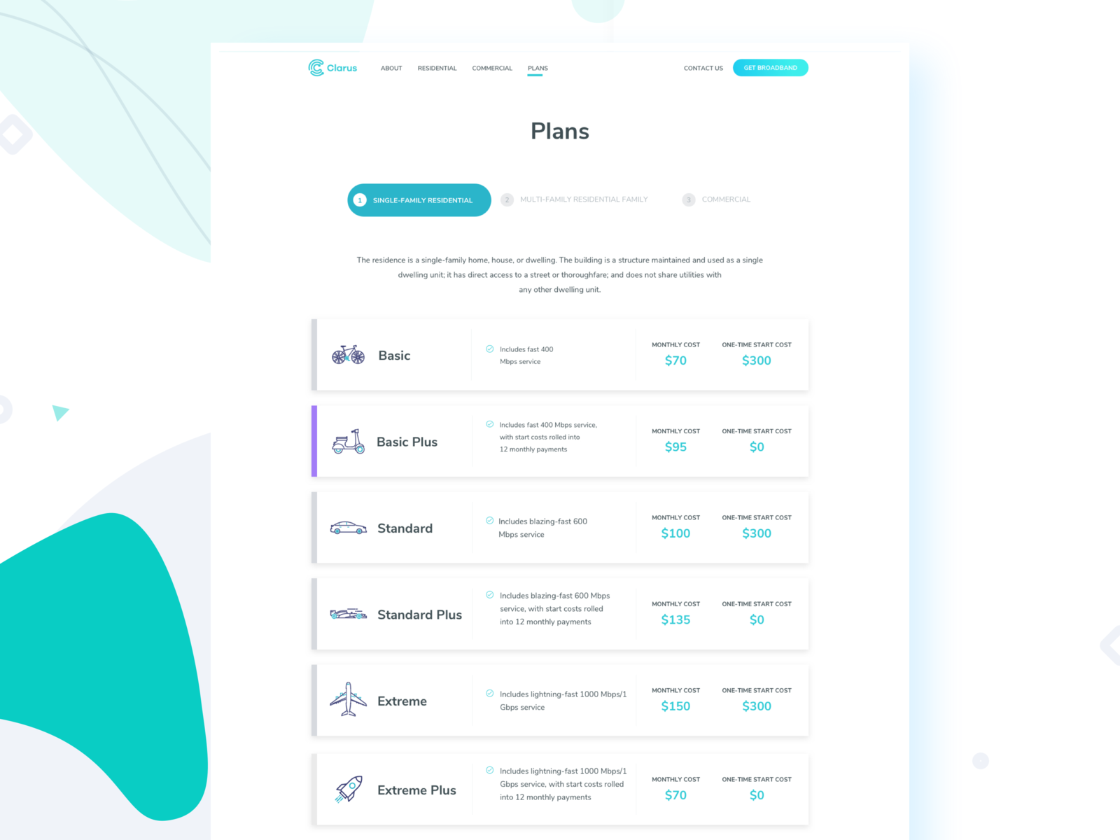 Plan page by Sanni sahil 🍃 for Brightscout on Dribbble