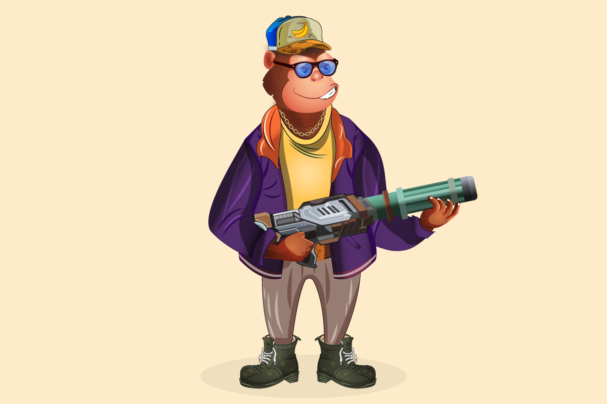 Monkey mafia character by Yudiz Solutions Ltd on Dribbble