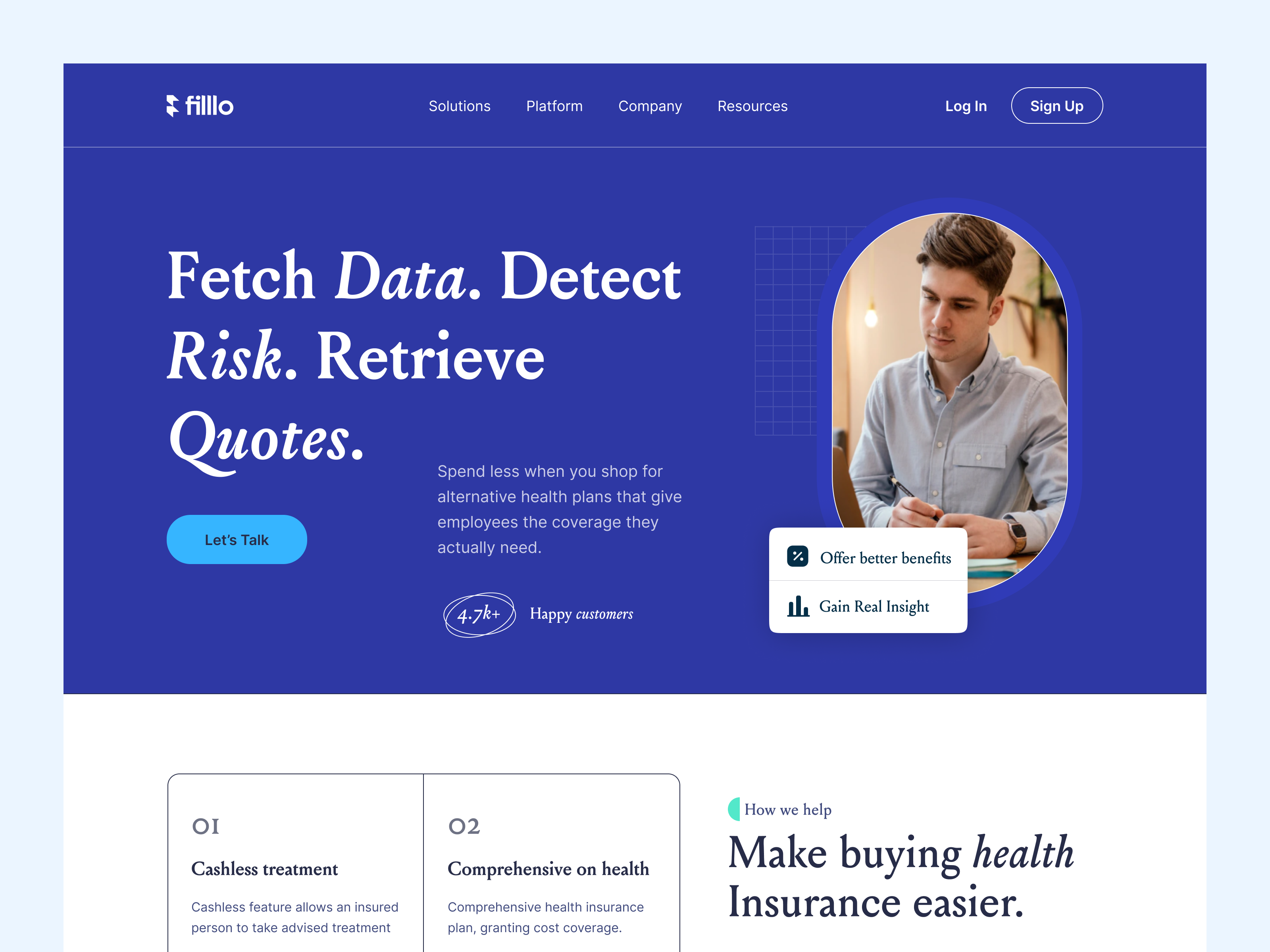 Health Insurance Website Design by Filllo Design Agency on Dribbble