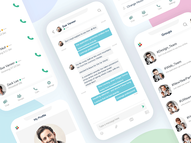 Slack - Mobile App ReDesign Concept (XD Freebie) by Towkir Ahmed Bappy ...