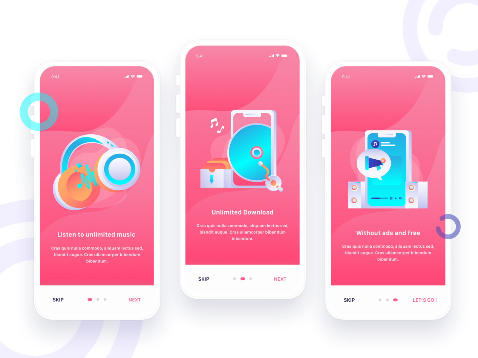Music Apps Onboarding by Pagipertama on Dribbble