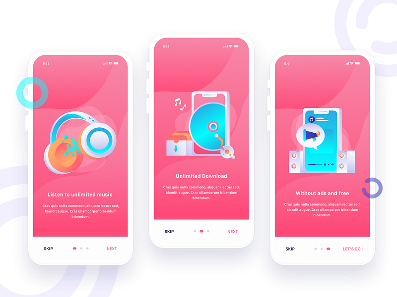 Music Apps Onboarding by Pagipertama on Dribbble